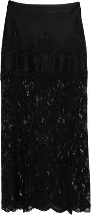 Paco Rabanne lace midi skirt - Schwarz