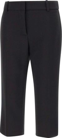 Elisabetta Franchi Femme, Pantalons, Noir, Taille: 34 FR Pantalon Cr&ecirc;pe L&eacute;ger avec Bandes en Satin