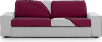Eysa Bi-elastischer Sofabezug für Sitzfläche und Rückenlehne, Größe XXL, Burdeaux, Harlem-Design