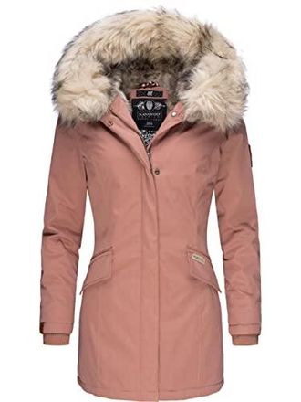 Navahoo Cristal Parka dhiver pour Dame avec Une Capuche en Fourrure synth&eacute;tique Marron L