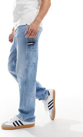 Tommy Jeans Jean skateur style charpentier - Délavage clair-Bleu