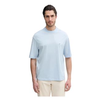 Emporio Armani Jersey-T-Shirt mit Logo-Print im Used-Look - - Tops - Herren - Blau - 2XL