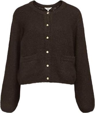 Object Knit Objsaggia Re L/S Noos Cardigan en Tricot, Phoque, S Femme