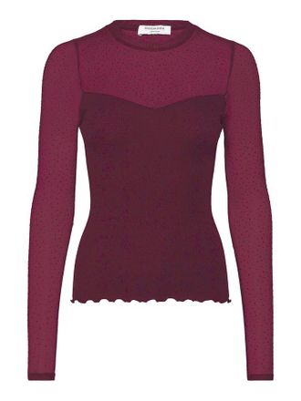 Rosemunde Langarmshirt Bernadine Shirt Spitzeneinsatz an Brust und &Auml;rmeln, feminin, bequem, reine Baumwolle