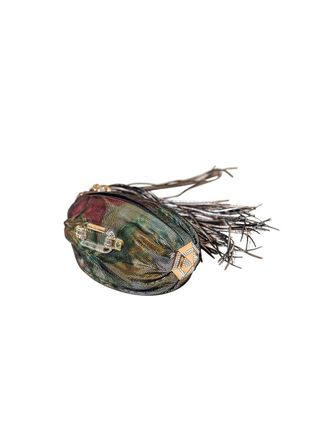 Jimmy Choo London multicolour metallic leather clutch bag