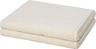 M&ouml;ve for frottana - 2 teiliges Frottier-Set - Pearl (2 X Duschtuch im Set) - 500 g/m2 - Baumwolle - Walkfrottee - saugstark - weich und flauschig - Ivory