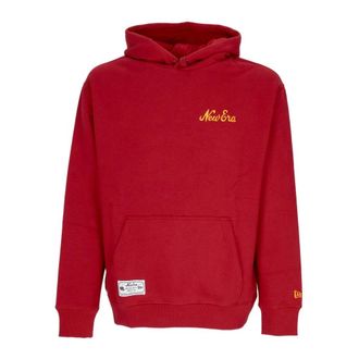 New Era Roter Oversized Hoodie mit K&auml;ngurutasche - - Sweatshirts & Hoodies - Herren - Rot - XL