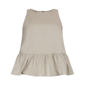 Liu Jo Femme, Blouses et Chemises, Gris, Taille: 42 FR Haut en popeline avec