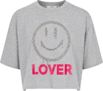 Brand Unique Femme, Tops, Gris, Taille: 38 FR Cropped T-Shirt