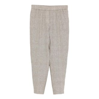 PESERICO Prince of Wales-Karo Hose - - Trousers - Damen - Grau - 3XL