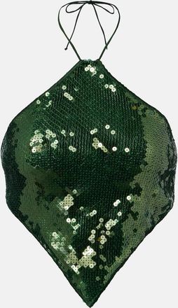 Os&eacute;ree Os&eacute;ree Cropped-Top Marylin mit Pailletten