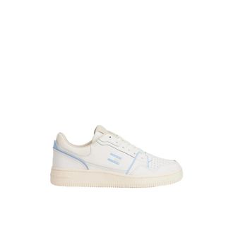 Tommy Jeans Wei&szlig;e Heritage Basketball Leder Sneakers - - Shoes - Damen - Wei&szlig; - 40 EU
