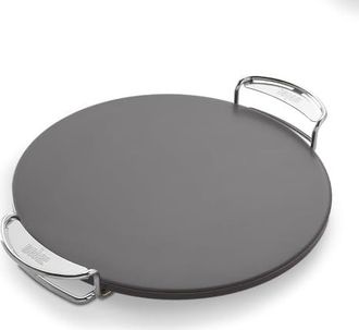 Weber Crafted Glasierter Pizzastein - hitzebest&auml;ndig, speichert W&auml;rme gleichm&auml;&szlig;ig, f&uuml;r knusprige Pizzab&ouml;den und einfache Reinigung - Creme (8861)