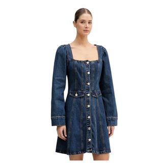 Gestuz Ausgestelltes Jeans-Minikleid - - Dresses - Damen - Blau - S