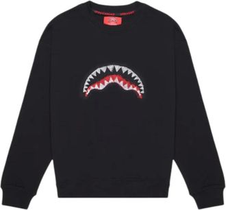 Sprayground Sprayground, Homme, Sweatshirts et sweats &agrave; capuche, Noir, Taille: L Scribble Embroidery Shark Crew