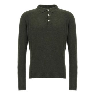 Maryya Lang&auml;rmeliges Boucl&eacute;-Baumwoll-Poloshirt - - Tops - Herren - Gr&uuml;n - XL