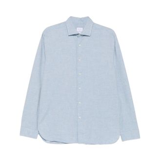 Xacus Langarm-Baumwollhemd - - Shirts - Herren - Blau - L