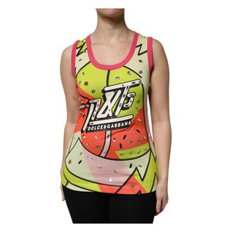 Dolce & Gabbana Kristallverziertes Tanktop - - Tops - Damen - Mehrfarbig - S