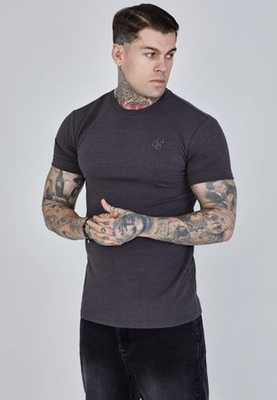 Siksilk Herren Graues Roll&auml;rmel T-Shirt S