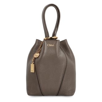 Chlo&eacute; Femme, Sacs, Gris, Taille: ONE Size Petit Sac en Cuir avec Charme Amovible