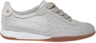 Baldinini Femme, Chaussures, Blanc, Taille: 37 1/2 EU Perforated Leather Baskets