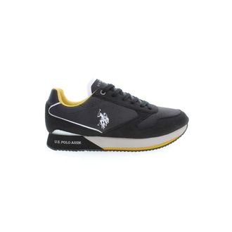 U.S.Polo Association U.s. Polo Assn., Homme, Chaussures, Noir, Taille: 45 EU Baskets en Polyester Noir avec D&eacute;tails Contrastants