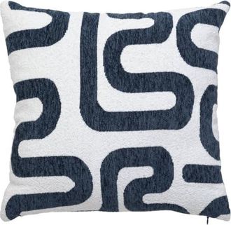 Atmosphera Atmosphera - Coussin Jacquard Safina Bleu &eacute;g&eacute;en 40x40cm