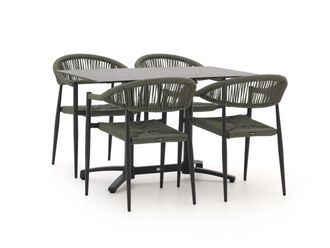 Manifesto Furniture Manifesto Belpasso/Canzo 120 cm Gartenm&ouml;bel-Set 5-teilig klappbar stapelbar