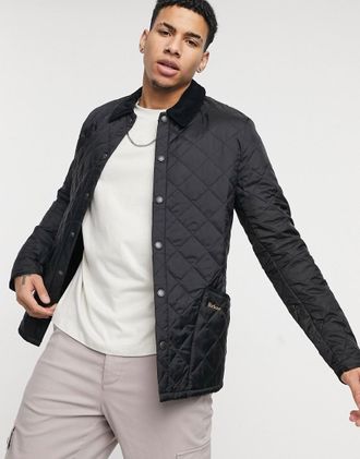 Barbour Heritage - Liddesdale - Schwarze Steppjacke