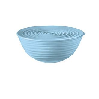 Guzzini Tierra, R&eacute;cipient M avec Couvercle en Plastique Recycl&eacute;, Bol - Bleu Poudre, &Oslash; 18xh7,8 cm | 1090ml - 175003157