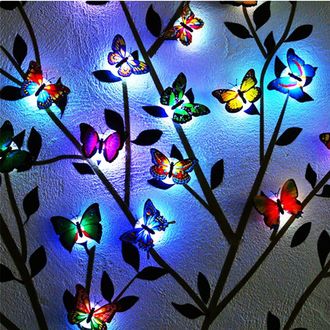 WeCan WecanLight 24Pack Led Schmetterling 3d Leuchtende Schmetterlinge, Kinderzimmer Led Leuchtend Wand Deko