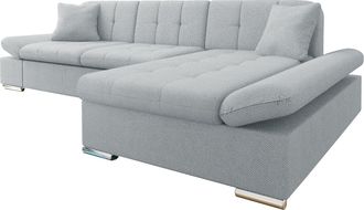 Mirjan24 Ecksofa Malwi mit Regulierbare Armlehnen Design Eckcouch mit Schlaffunktion Bettkasten L-Form Sofa Wohnlandschaft Couch v2 (Cruz 80, Ecksofa: Rechts)