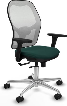 Piqueras y Crespo B&uuml;rostuhl mit 3D-Armlehnen, h&ouml;henverstellbare Lendenwirbelst&uuml;tze, ausgestattet mit Syncro/Translack und Schaumstoff, mit Rollen von 65 mm, Nylon, Wei&szlig;