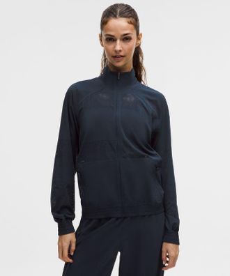 lululemon Veste de surv&ecirc;tement Adapted State Bandes perfor&eacute;es pour Femmes - Bleu - Taille 10