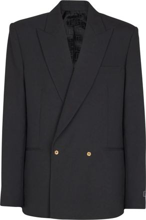 Balmain Homme, Vestes, Noir, Taille: 3XL Blazer en laine &agrave; 2 boutons