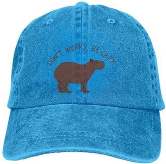 Generic Casquette de baseball lav&eacute;e pour homme avec inscription &laquo; Dont Worry Be Capy Capybara Trucker &raquo;