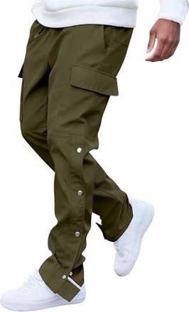 Generic Pantalon cargo l&eacute;ger pour homme - Pantalon de randonn&eacute;e en coton - Pantalon de travail - Pantalon tactique - Pantalon d&eacute;t&eacute; avec poches multiples - V&ecirc;t