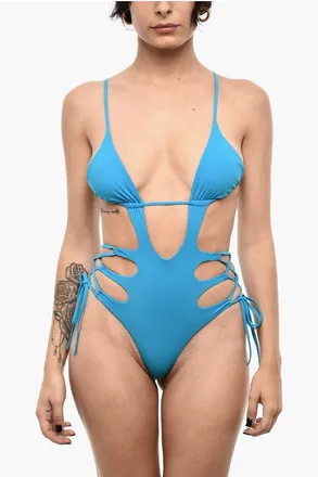Dsquared2 Solid Color One Piece Swimsuit with Cut-Out Details size 40