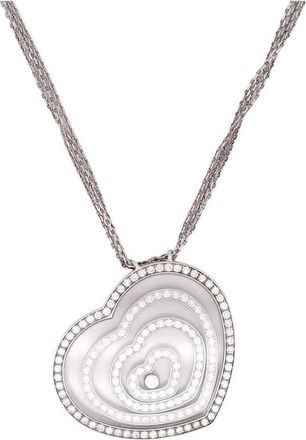 Chopard Halskette - CHOPARD HAPPY SPIRIT HALSKETTE 79/5523 4 HERZEN 15 - Gr. unisize - in Silber - f&uuml;r Damen