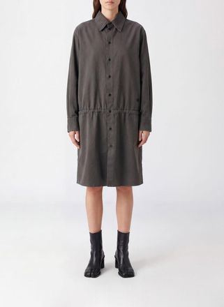 Maison Margiela Chemisier-Minikleid aus Gabardine mit Kordelzug in der Taille