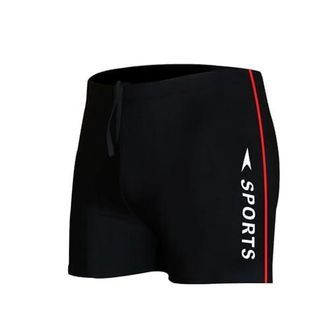 Generic Maillot de bain pour homme - Short de plage avec taille &eacute;lastique - Maillot de bain sportif confortable pour la piscine et les vacances d&eacute;t&eacute;, rouge, X