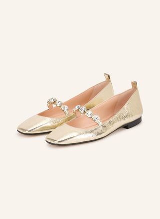 Prosperine Prosperine Mary-Jane-Ballerinas Mit Schmucksteinen gold