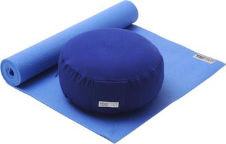 Yogistar Yoga-Set Starter Edition - Meditation (Yogamatte + Kissen) Blau
