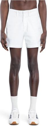 Tom Ford Homme, Shorts, Blanc, Taille: W30 Short en coton blanc avec ceinture en satin