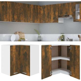 vidaXL Armoire dangle suspendue Ch&ecirc;ne fum&eacute; 57x57x60 cm
