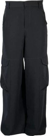 GCDS Gcds, Femme, Pantalons, Noir, Taille: 38 FR Wide Pantalons