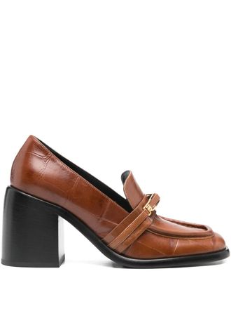 Sergio Rossi Pumps mit Blockabsatz 85mm - Braun