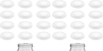 mikken Art 12 Deckel TO 70/7,3 cm Twist-Off Ersatzdeckel Schraubdeckel f&uuml;r Sturzgl&auml;ser, Einmachgl&auml;ser, Marmeladengl&auml;ser Farbe wei&szlig; (Packung mit 2)