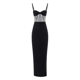 Elisabetta Franchi Femme, Robes, Noir, Taille: 44 FR Robe Tapis Rouge