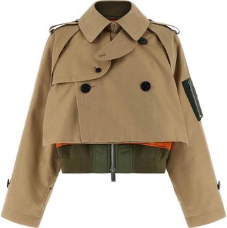 sacai Trench-Coat - Beige